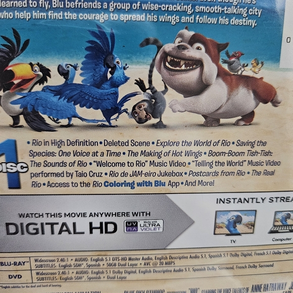 Fox | Media | Rio Bluray Dvd Digital Hd New Factory Sealed | Poshmark